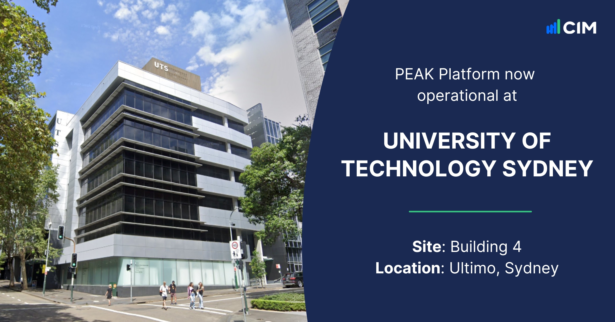PEAK Platform has been deployed at University of Technology Sydney, Building 4